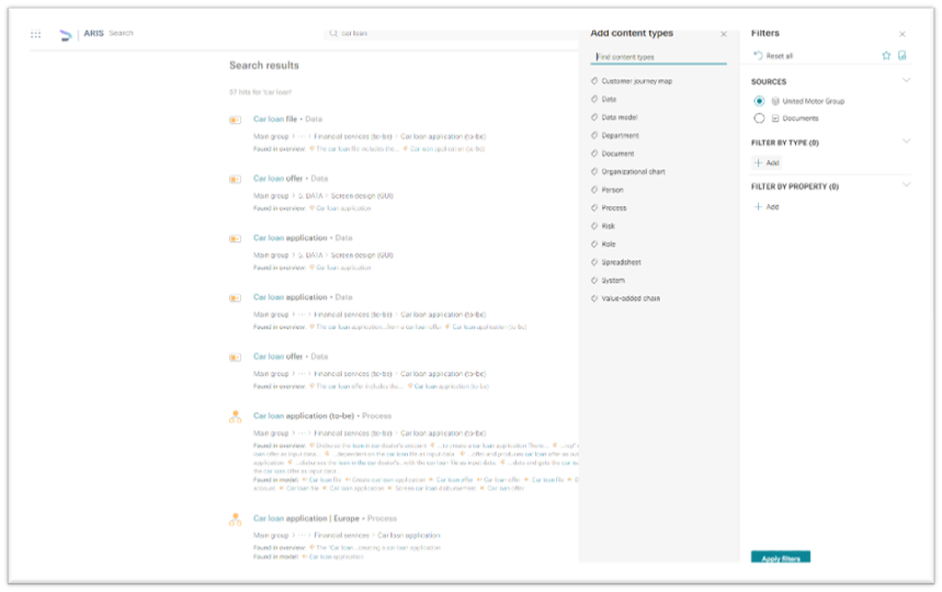 Enhancing the ARIS Portal Search Experience with improved search filter ...